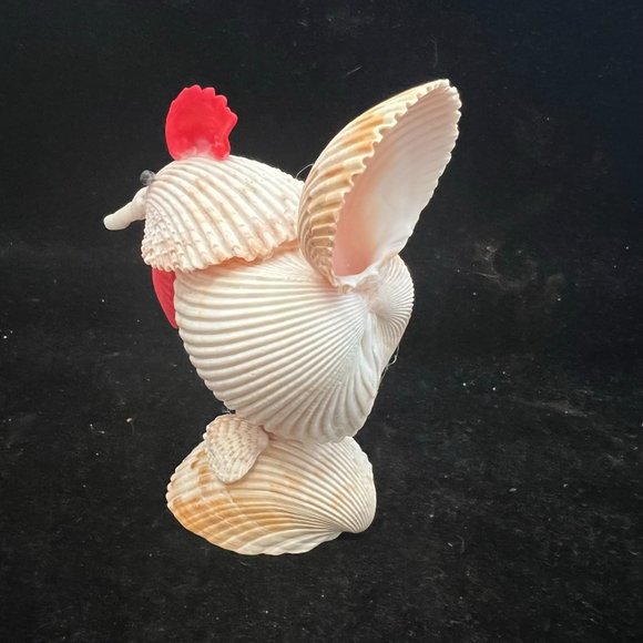 G Gwen | Accents | Sea Shell Rooster Bird Art Sculpture Farmhouse Boho ...